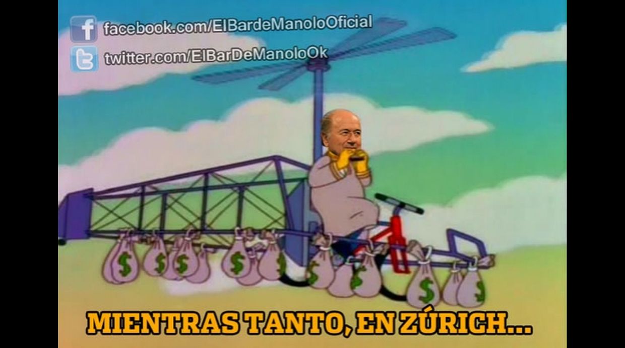 Memes de Blatter sobre el intruso que le lanzó dólares | DEPORTE-TOTAL ...