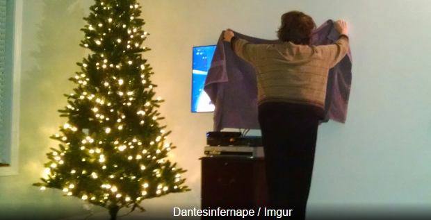 Viral: Madre que tapó la tele con una toalla es un éxito en Internet ...
