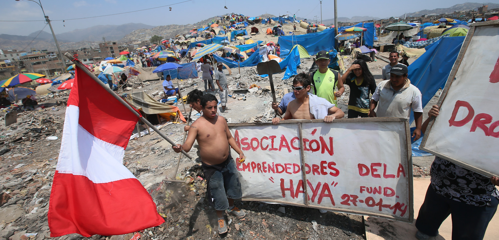 La invasión "Emprendedores de La Haya" en fotos | LIMA | EL COMERCIO PERÚ